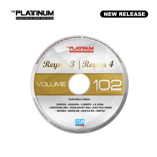 The Platinum Update CD With Songbook For Reyna 3/Reyna 4 New Volume 102 | Shopee Philippines