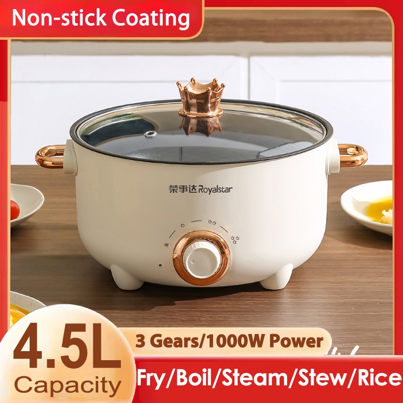 4.5L Multifunctional Electric Cooker Non-Stick Pot With Steamer ...