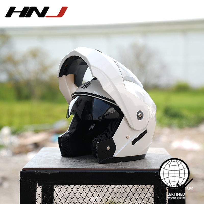 HNJ Modular Dual Visor Helmet Full Face for Motorcycle Men Women ICC ...