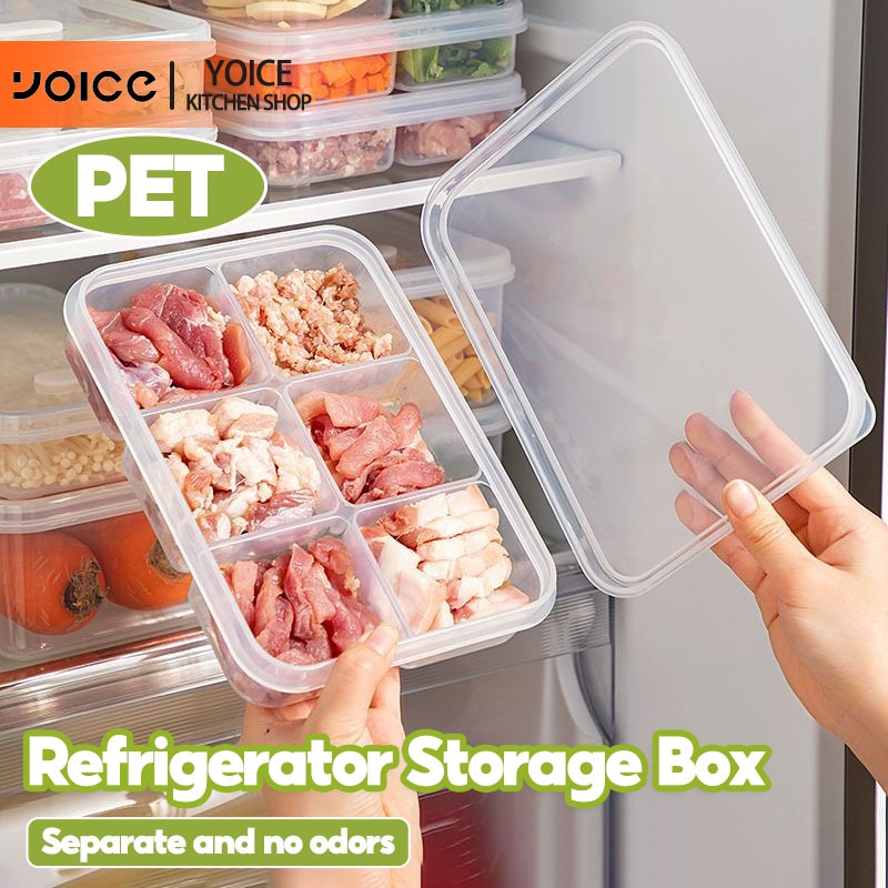 YOICE 4 Compartment Refrigerator Crisper Fruit Meat Food Refrigerator ...