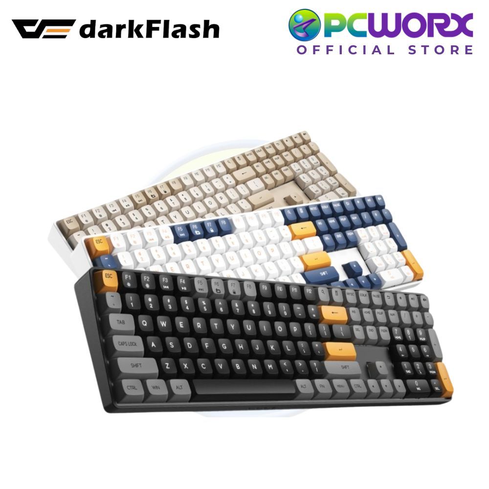 DarkFlash GD108 Mechanical Keyboard 110-Key Hotswap Wired+2.4G Wireless ...
