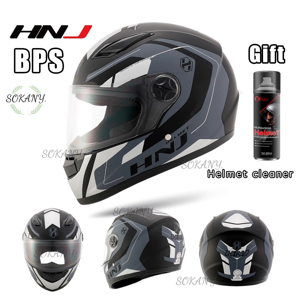 HNJ Motorcycle Full Face Helmet For Men or Women Motor Medium size With ...