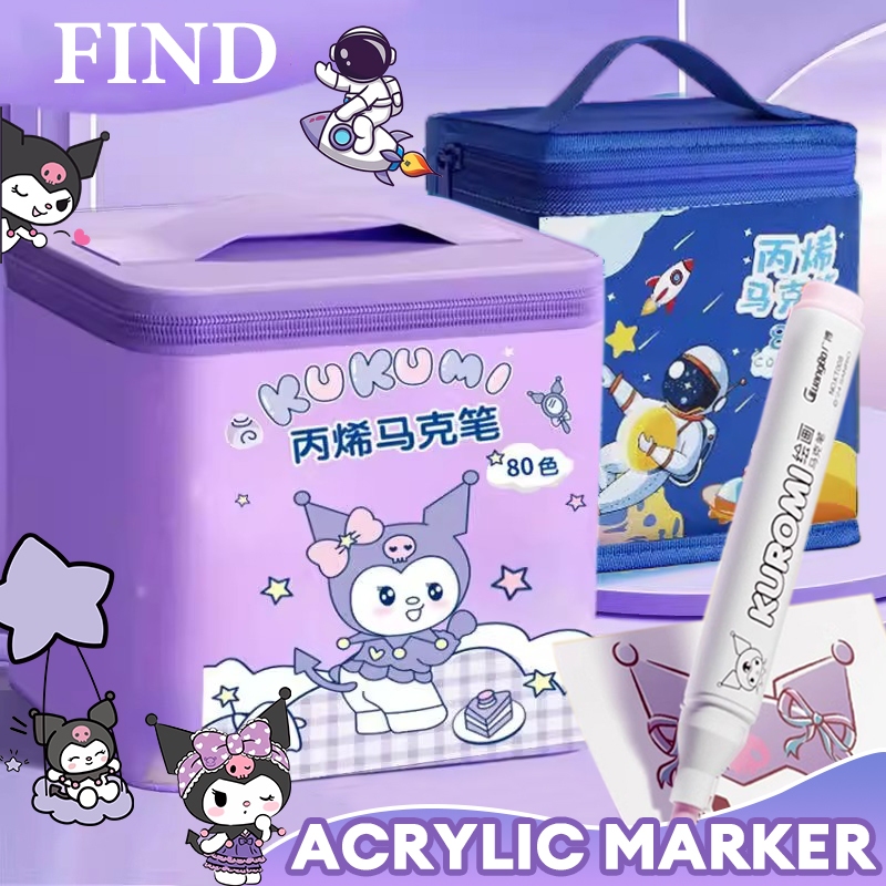 FIND 80 Colors Marker Kurome Alcohol Markers Set Color Pen Art Coloring ...