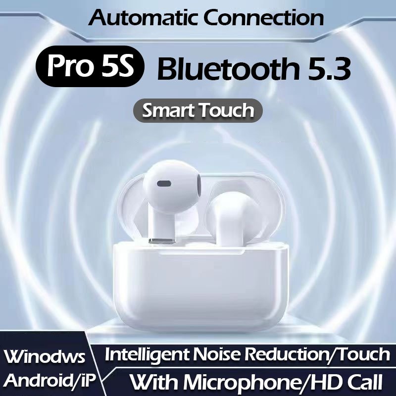 Pro 5S Earbuds Wireless Earphone Touch HiFi Stereo TWS Bluetooth ...