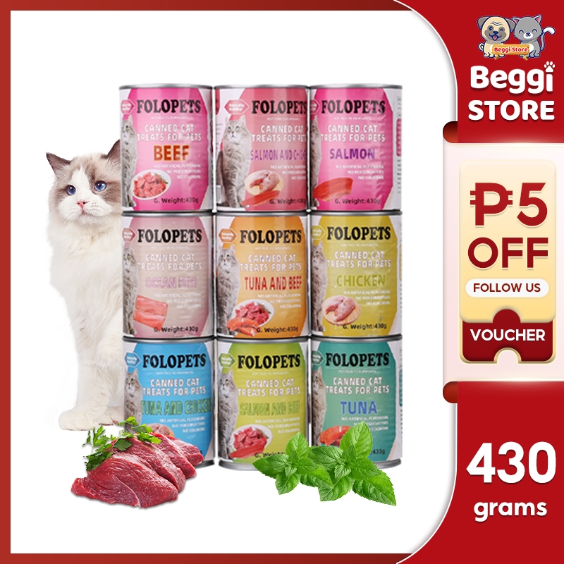 FOLOPETS Cat Wet Food In Can 430g Catfood Pure Natural Organic Kitten Wet Food | Shopee Philippines