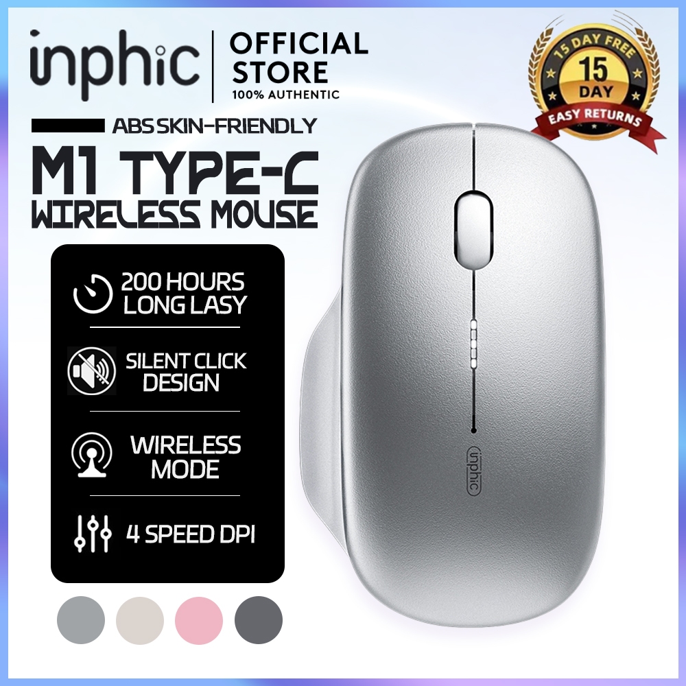 Inphic M1 Portable Wireless Mouse 1600dpi Lightweight Silent Ergonomics ...