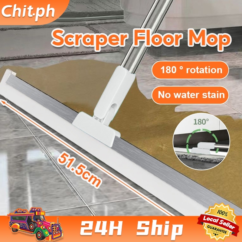 CHIT Scraper Floor Cleaning Mop 180° Rotatable Magic Floor Scalable ...