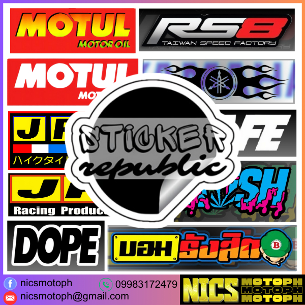 nicsmotph - STICKER VINYL FOR MOTORCYCLE CAR WATERPROOF GLOSSY ...