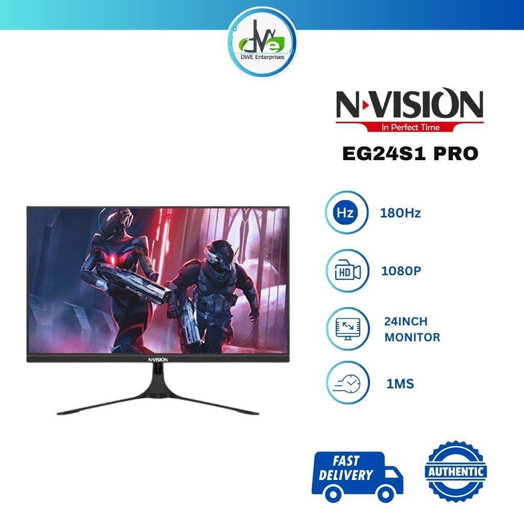 NVISION EG24S1 PRO 180HZ FRAMELESS MONITOR | Shopee Philippines