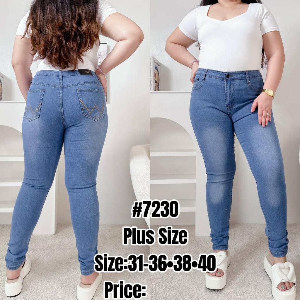 EMILY White Pants Plus size Stretchable BEST SELLER 7318 | Shopee ...