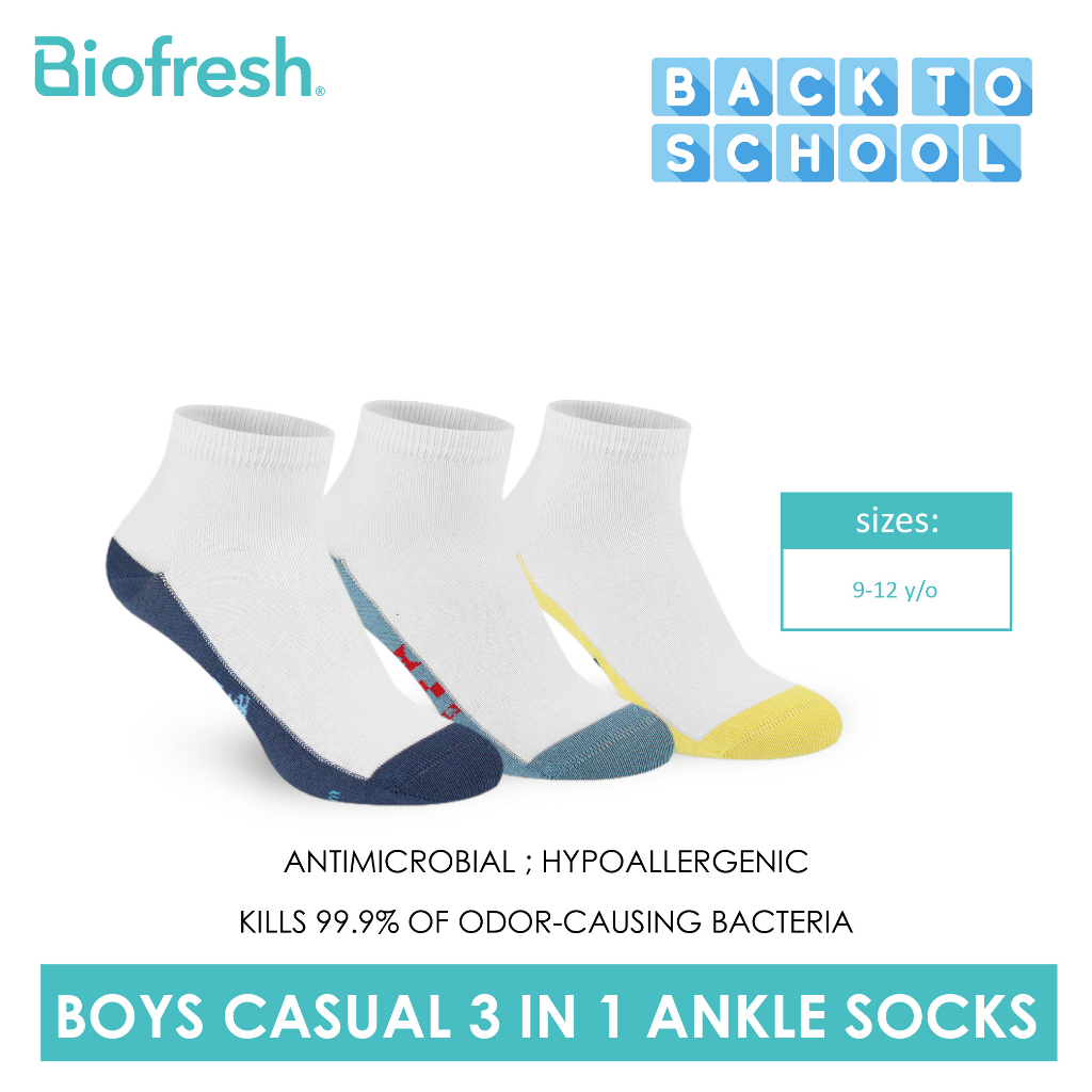 Biofresh | SpongeBob Boys’ Antimicrobial Cotton Lite Casual Ankle Socks ...