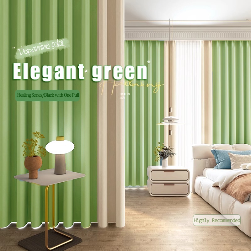 French Cream Style Aesthetic Blackout Curtains Suitable for Windows ...