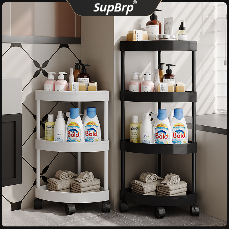 Bathroom Rack organizer Storage Rack With Wheelcart organizer bathroom ...