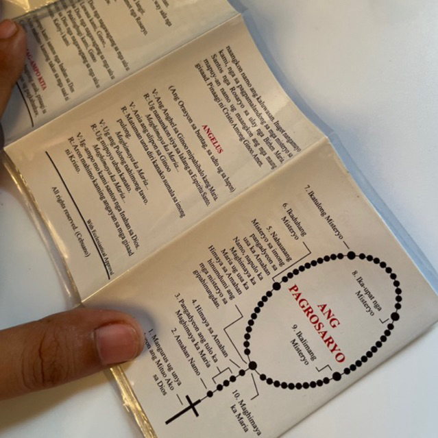 Holy Rosary Guide – English and Visaya/Cebuano version | Shopee Philippines