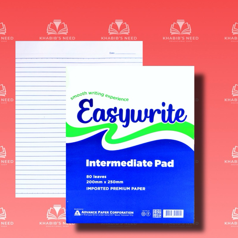 10 Pads Easywrite Intermediate Pad Paper 80lvs | KN Educational Shop ...