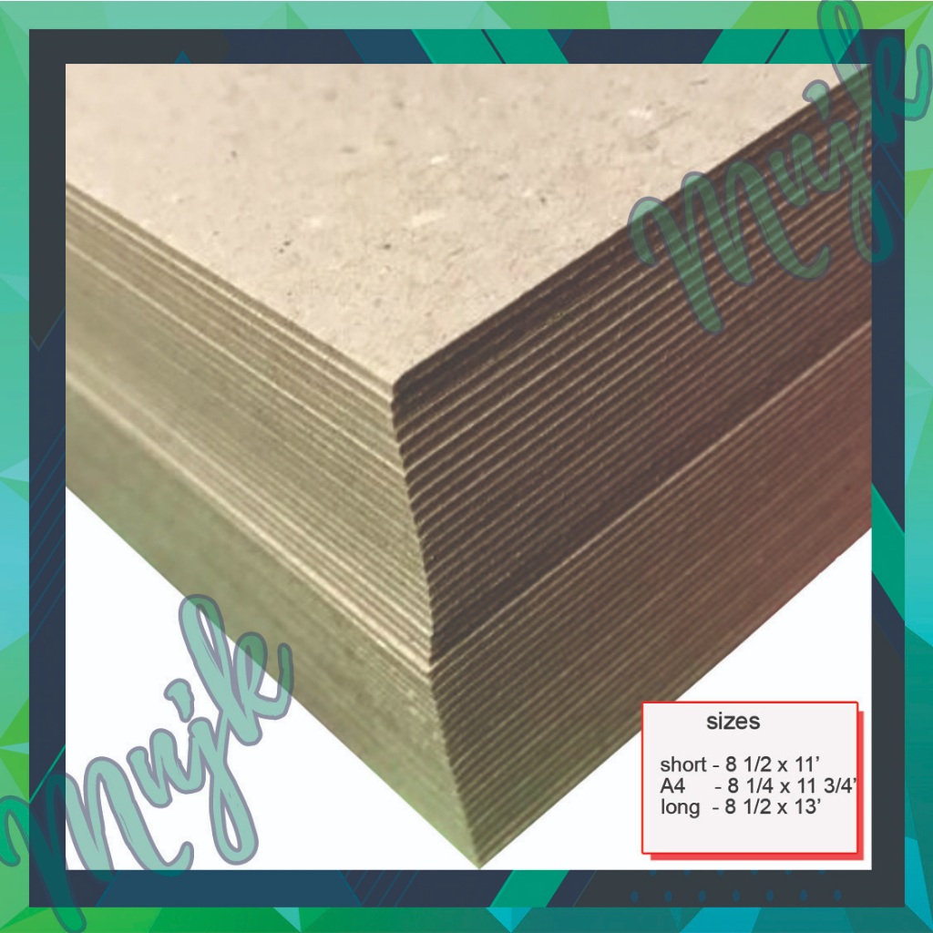 CHIPBOARD 1 MM FOR RECEIPT BACKCOVER BOOKCOVER NOTEPAD BACKCOVER SHORT ...