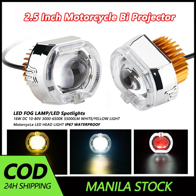 【COD】2.5 Inch Biled Mini Shooting Light High Low 30W Full Aluminum ...