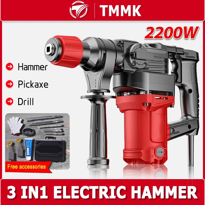 2200W Demolition Electric Hammer Heavy Duty Rotary Hammer Drill ...