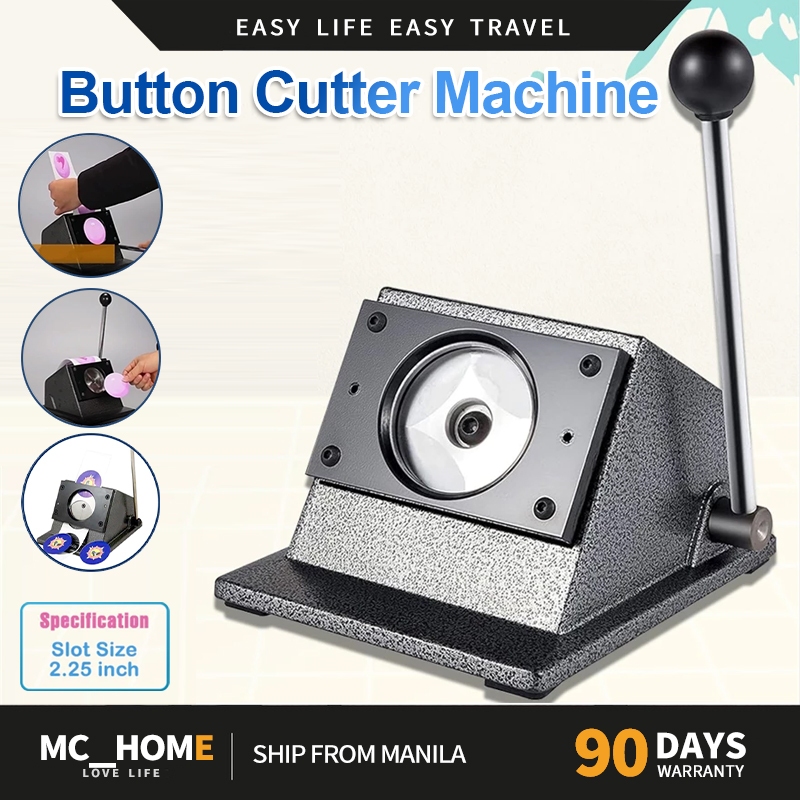 MC&HOME 58mm Circle Die Cutter Machine for Button Pin Badge Making ...