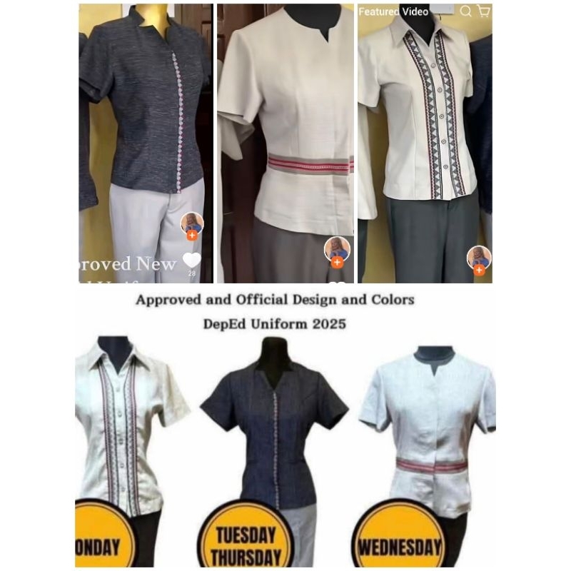 Deped School Teacher uniform Original /Famale only 2025 sold per Set ...
