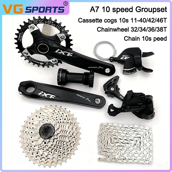microshift Groupset 10 speed RD A7 shifter 10 speed MTB Cassette Cogs ...