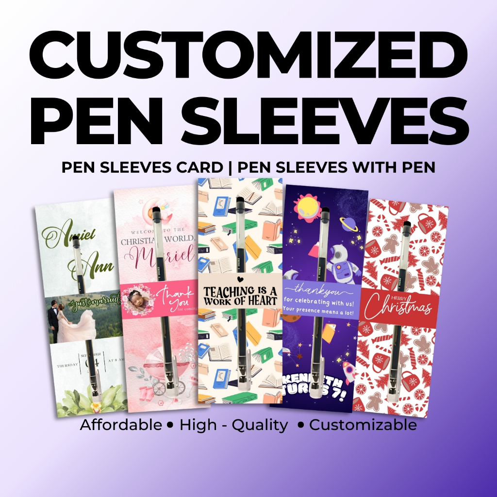 Customized Pen Sleeves w/ or w/o Pen – Gift/Souvenir for Teacher's Day ...