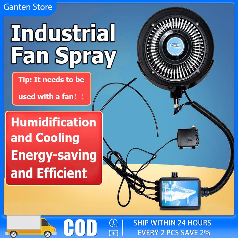 Mist Water Spray Cooling Stand Fan Water Mist Humidification & Cooling ...