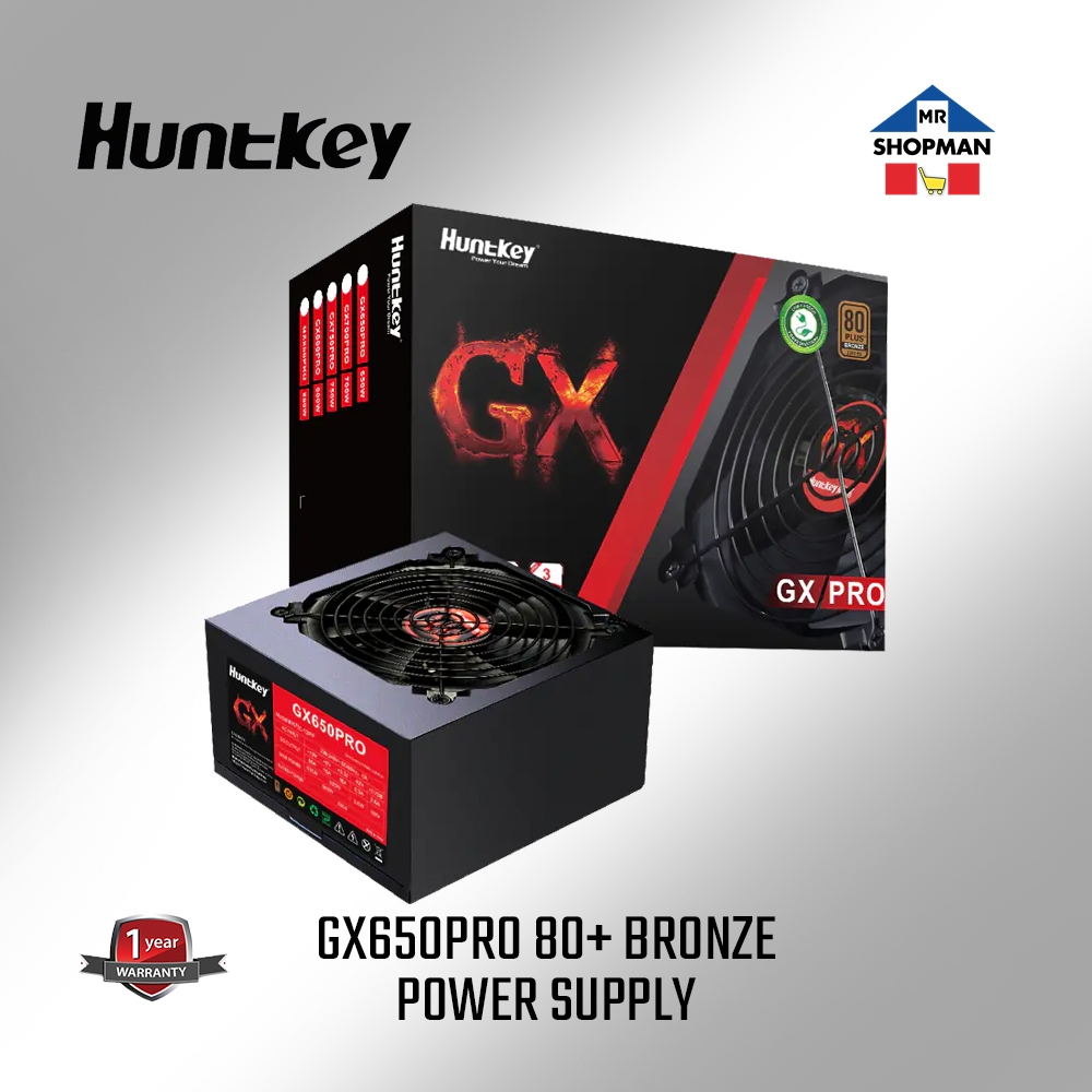 Huntkey GX650 Pro 650W 80+ Bronze True Rated NON MODULAR Power Supply ...