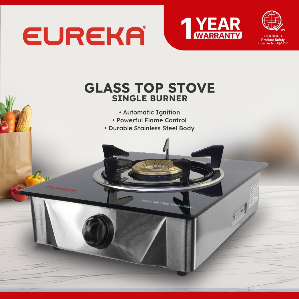 Eureka Glass Single Burner EGS GSP - Automatic Ignition, Stainless ...