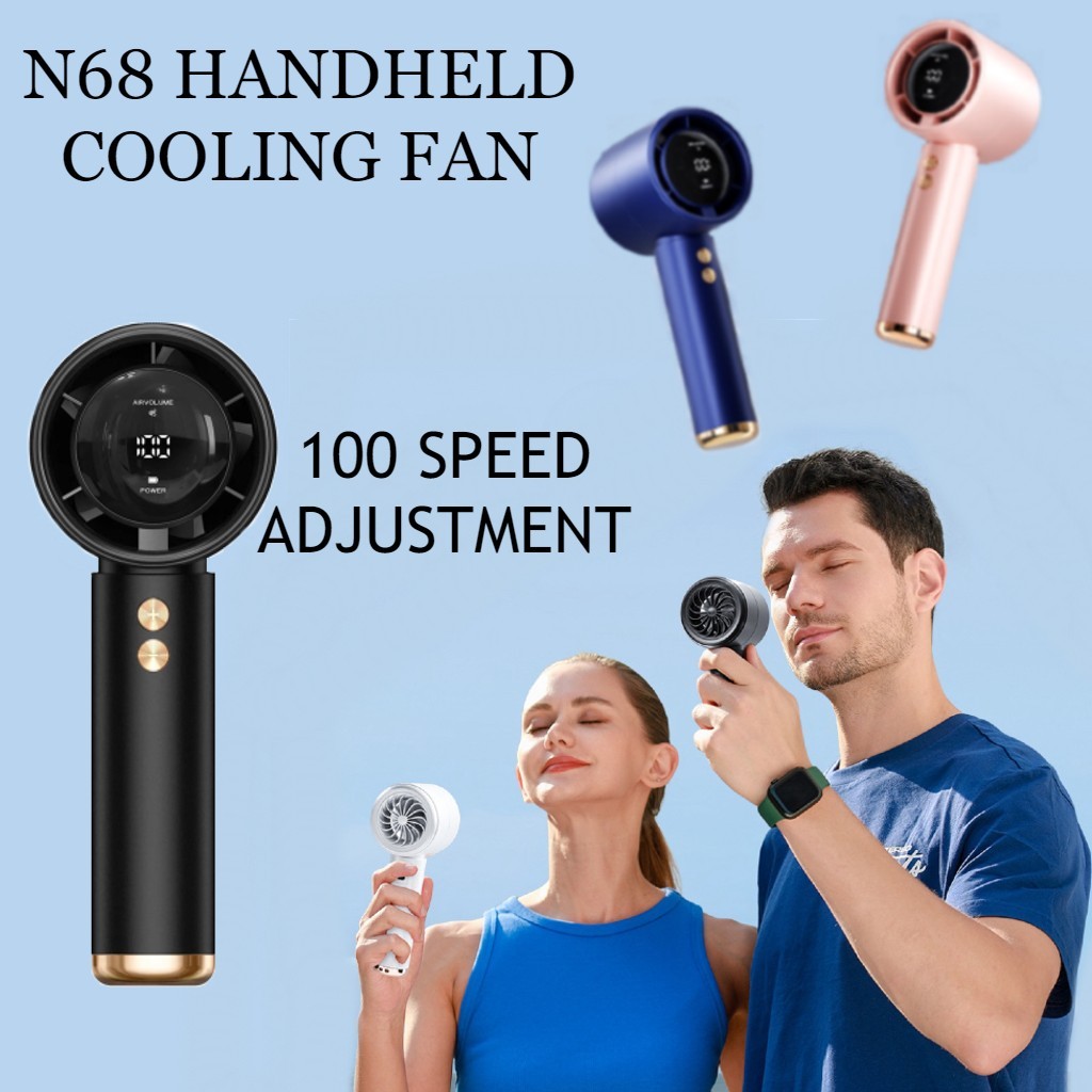 Handy Fan with 100 Speed Wind Adjustment Summer Cooling Electric Fan ...