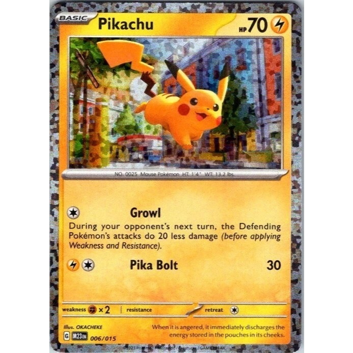 Pokemon TCG Pikachu 006/015 McDonald’s Match Battle Holo | Shopee ...