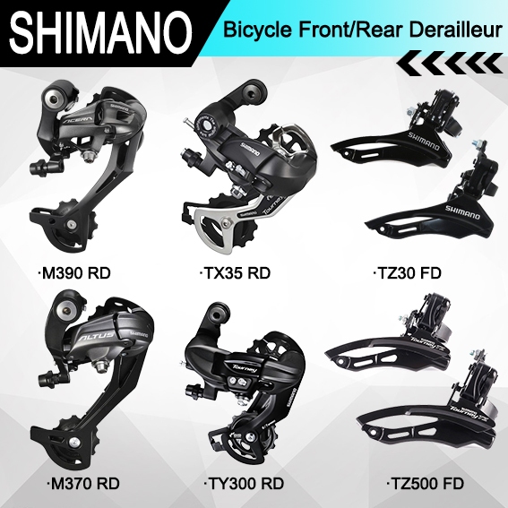 SHlMANO MTB bicycle Front/Rear Derailleur RD-M370/M390/TX35/TY300 FD ...