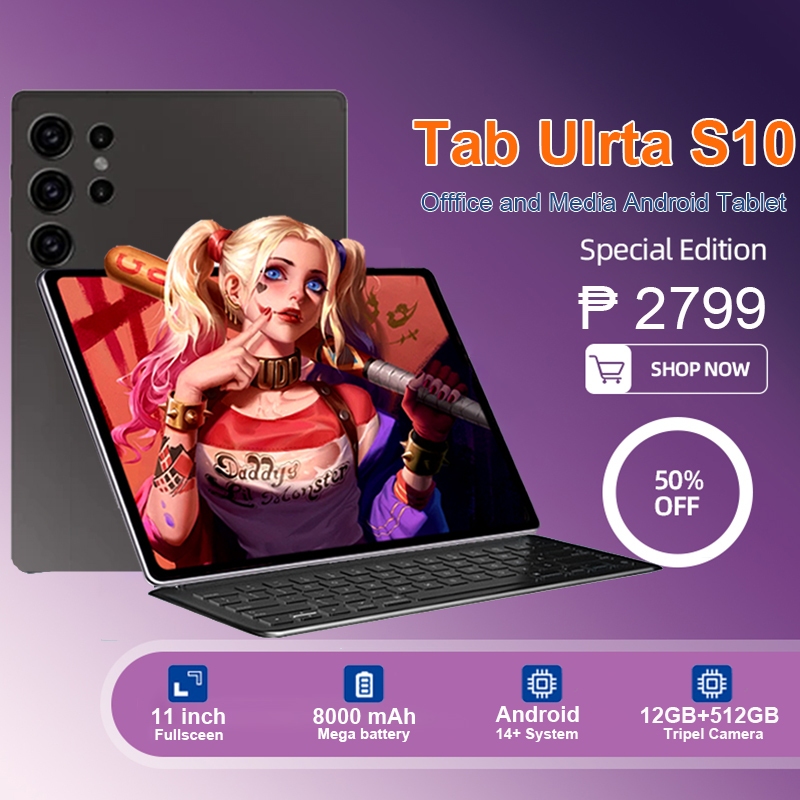 Ulrta S10 tablet android original 12GB RAM+512GB ROM tablet android 2K ...