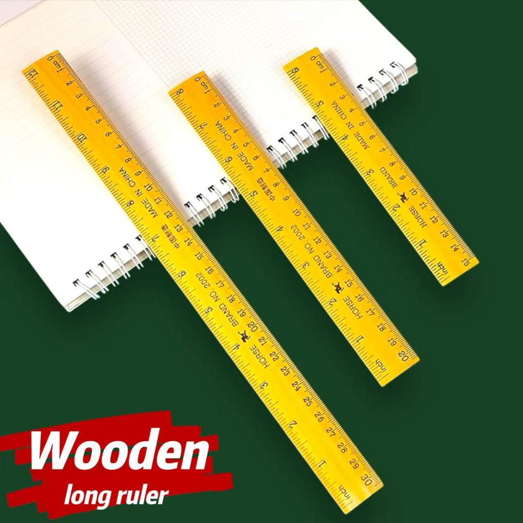 30cm Measuring Wooden Ruler Long Ruler - Ideal School Supplies ...