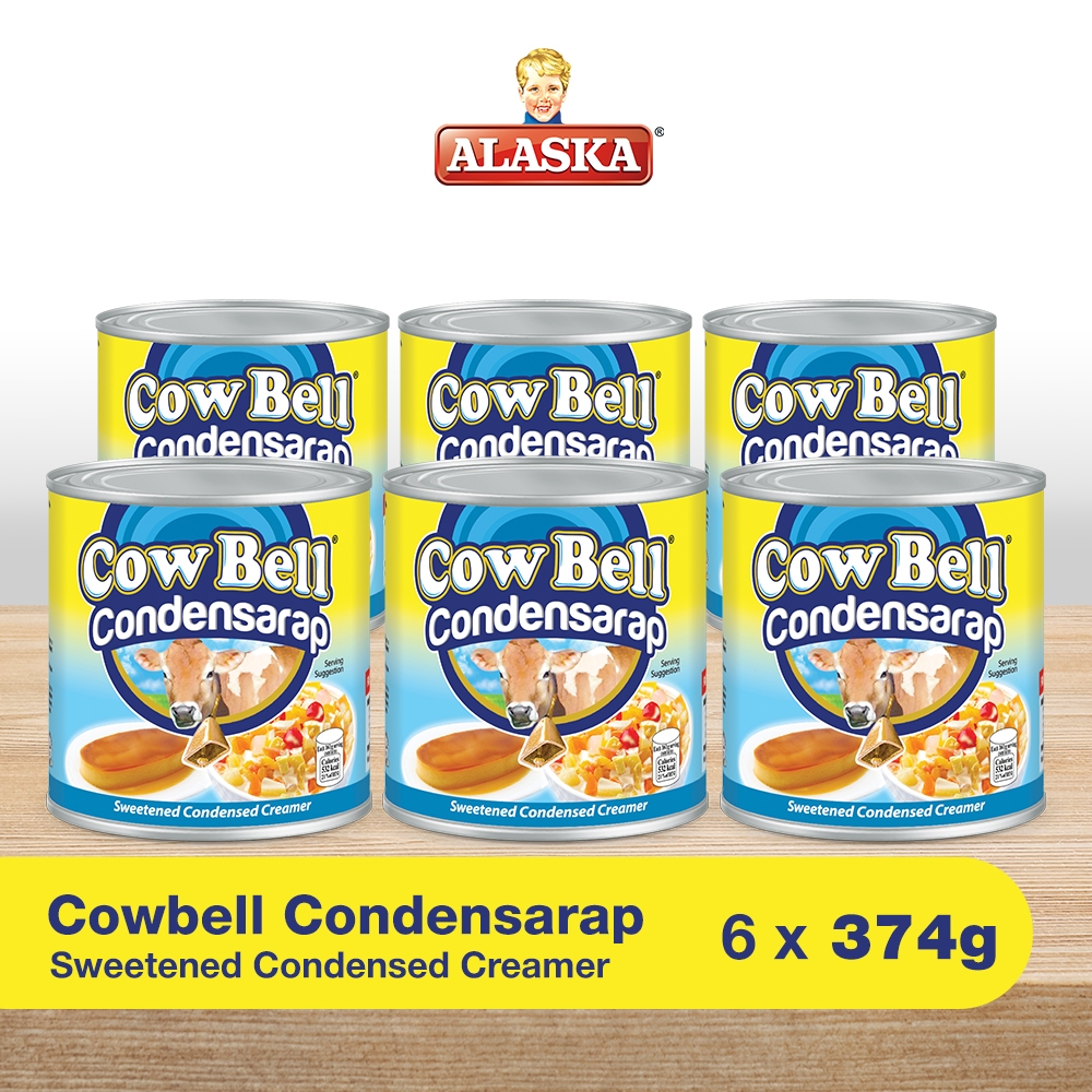 Cow Bell Condensarap Can 374g | Set of 6 | Shopee Philippines