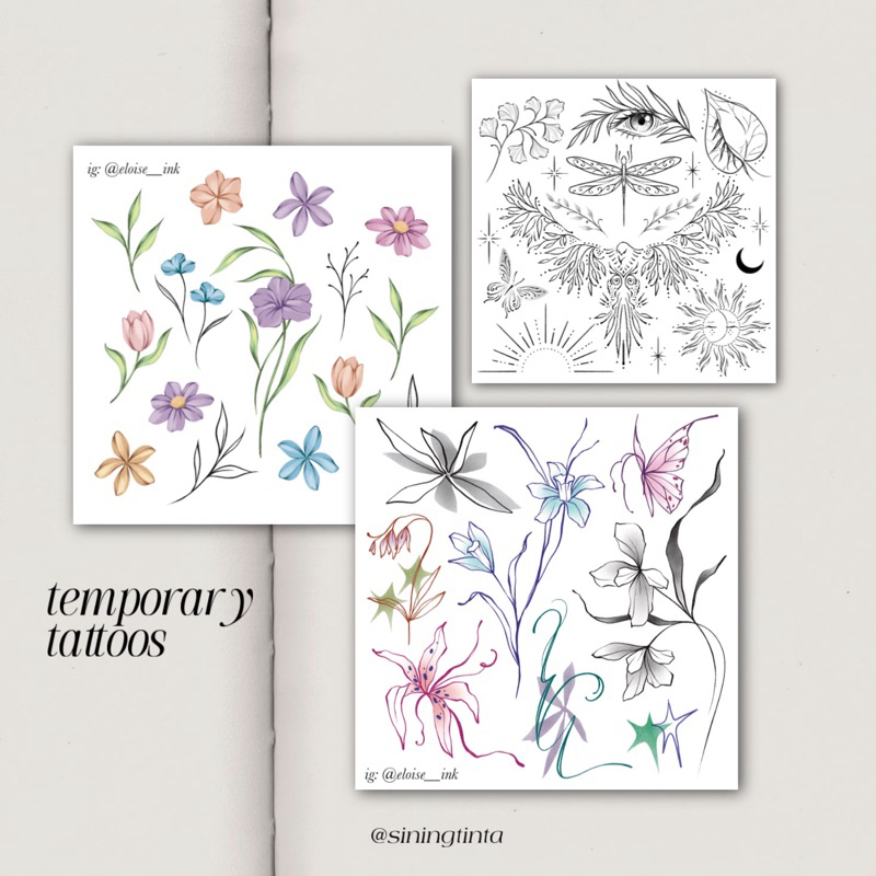 Temporary Tattoo Sheets by Eloise | Shopee Philippines