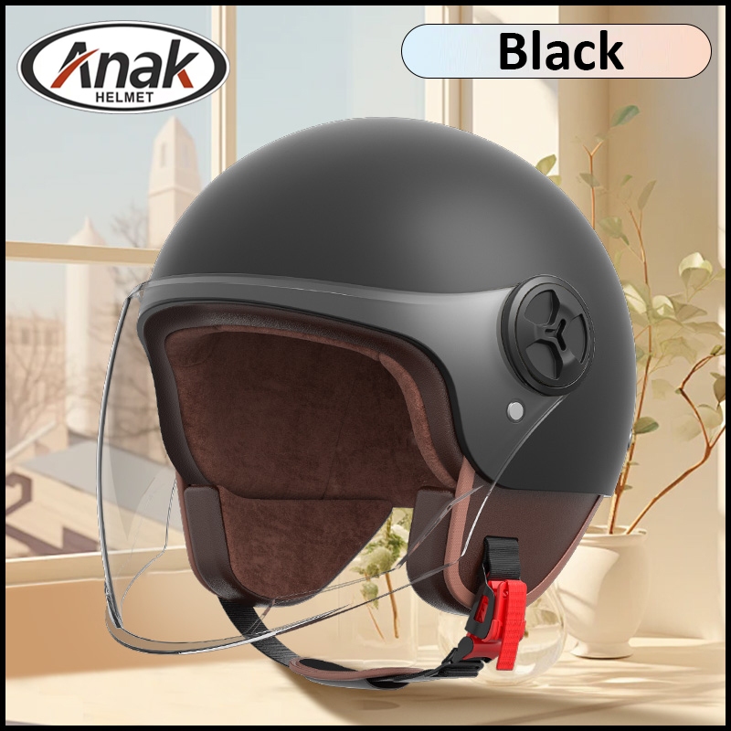 Anak Original Motorcycle Classic Open Face Helmet Vintage Retro Unisex ...