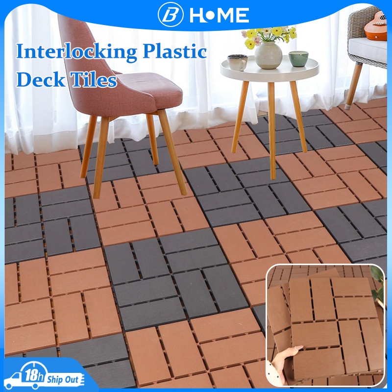 PVC 30CMX30CM Interlocking Deck Tiles Indoor/Outdoor Aterproof & Anti ...