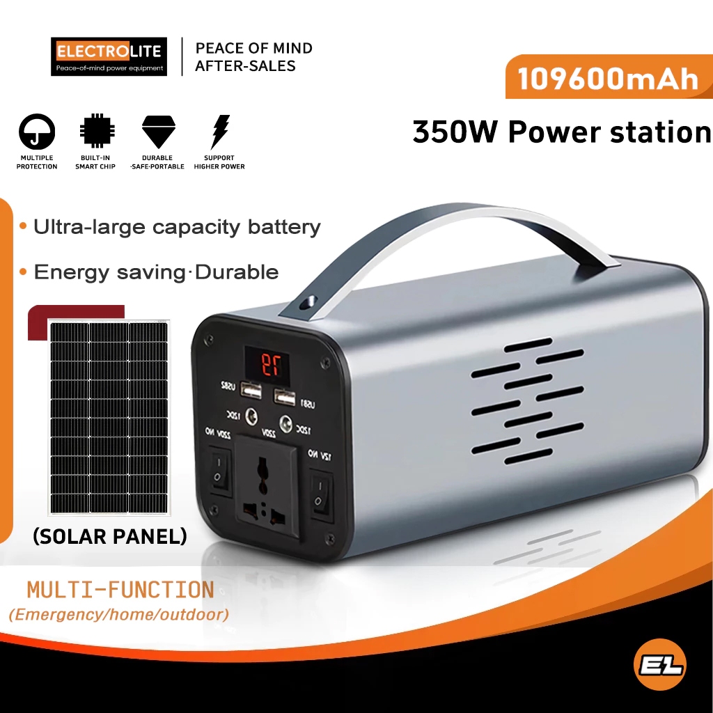 100W-350W Power Station Portable 109600mAh Big Capacity Power Station Multi-function Solar ...