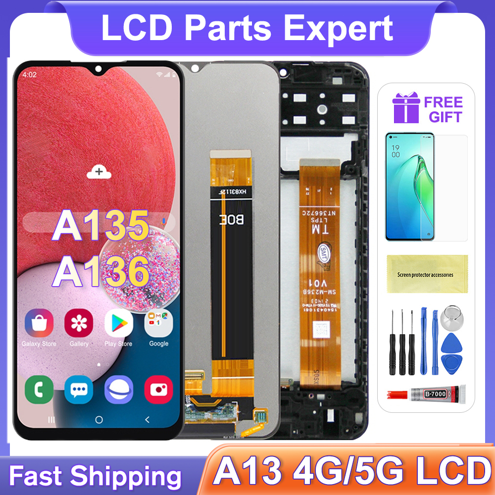 LCD For Samsung Galaxy A13 4G A135/A13 5G A136 LCD with Frame Touch ...
