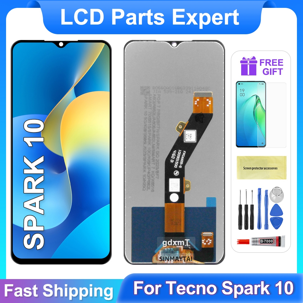 LCD For Tecno Spark 10 5G/10C/Spark 10 Pro LCD for Tecno Spark Go 2023 Display with Frame ...