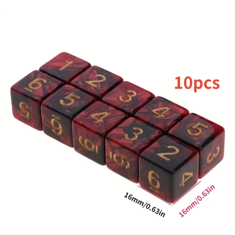 10PCS 16mm D6 Number Dice Set Acrylic | Shopee Philippines