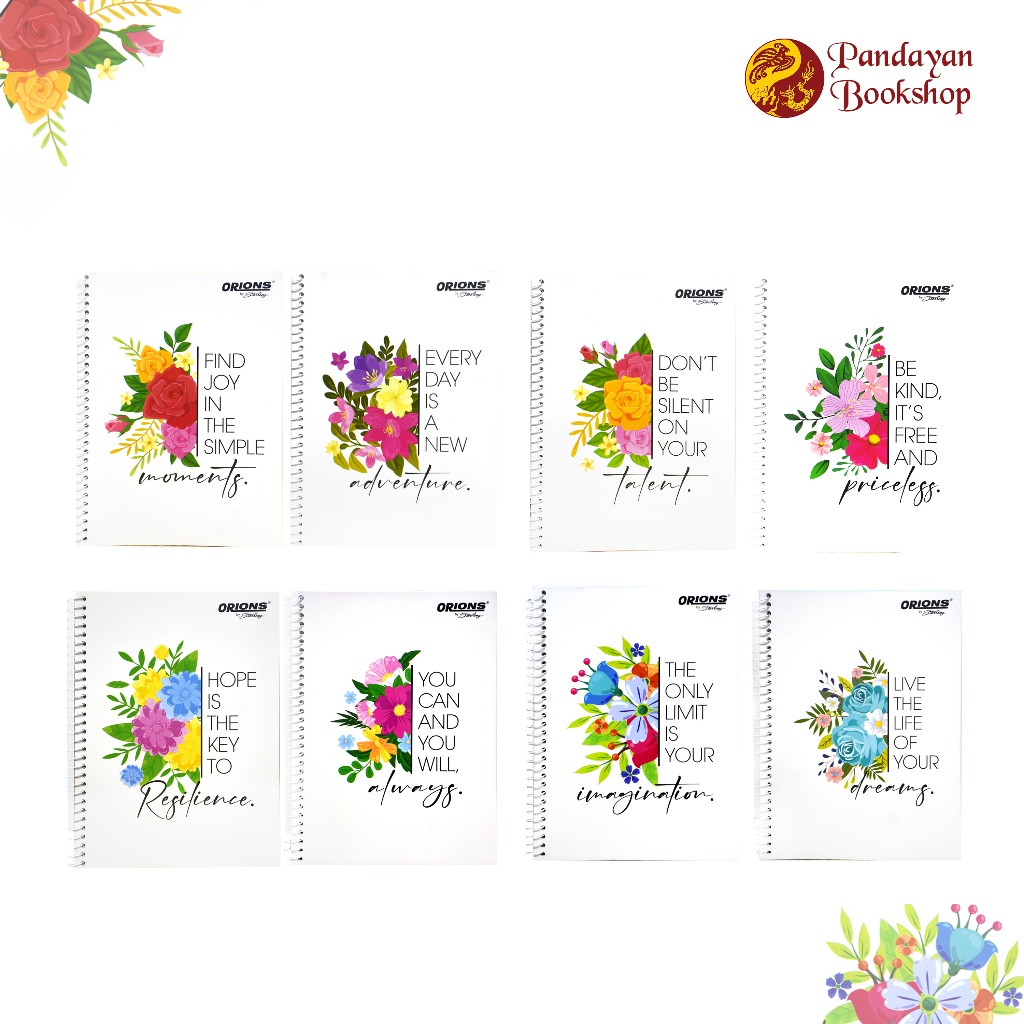 Orions FQuotes Spiral Notebook with Cover 1013001 80 leaves | Shopee ...