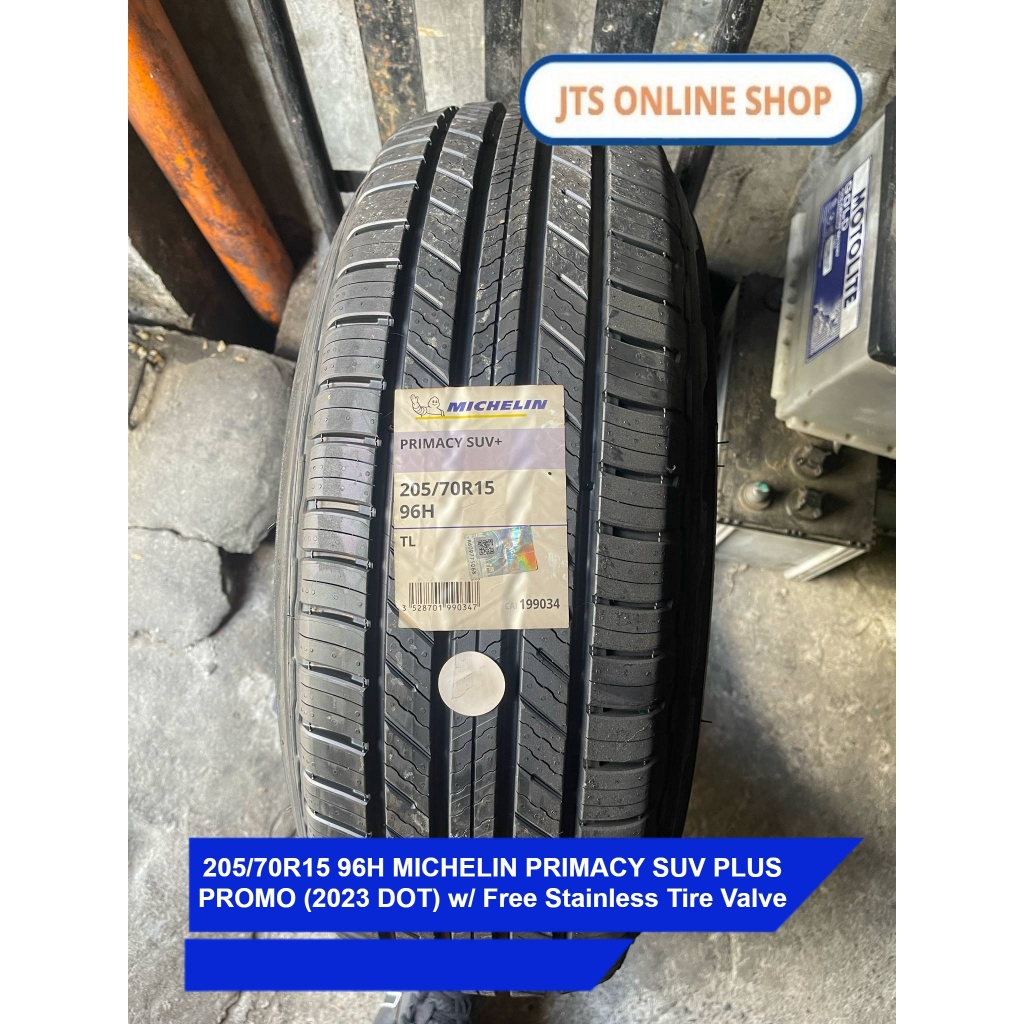 205/70R15 96H MICHELIN PRIMACY SUV PLUS PROMO (2023 DOT) w/ Free Stainless Tire Valve | Shopee ...