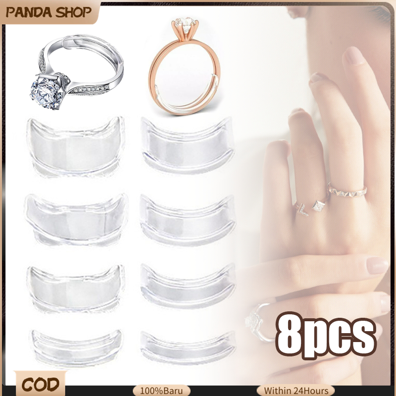 8 Sizes Silicone Ring Adjusters for Loose Rings, Invisible Anti-Slip ...