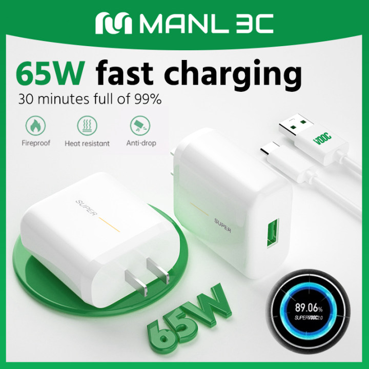 MANL 20W 30W 65W Super Flash Charger Cable Support VOOC Fast Charging 6 ...
