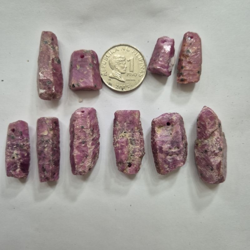 Natural Ruby Raw with Hole for Pendants | Shopee Philippines