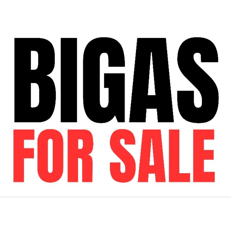 BIGAS FOR SALE SIGNAGE, , STORE SIGN LAMINATED/ PVC A4 SIZE, WATERPROOF ...