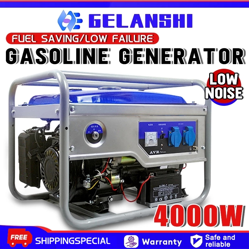 Gasoline Generator 4KW/60Hz Silent Household Generator Outdoor Gasoline ...