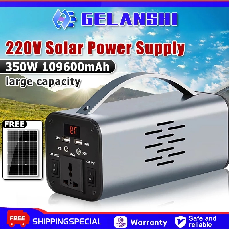 Power Station 220V 350W Power Station 109600mah Multi-function Portable Big Capacity Solar ...
